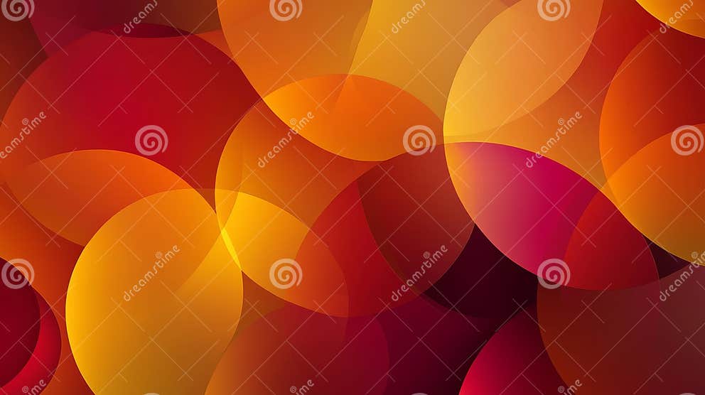 Abstract Gradient Circles in Warm Colors, Vibrant and Dynamic ...