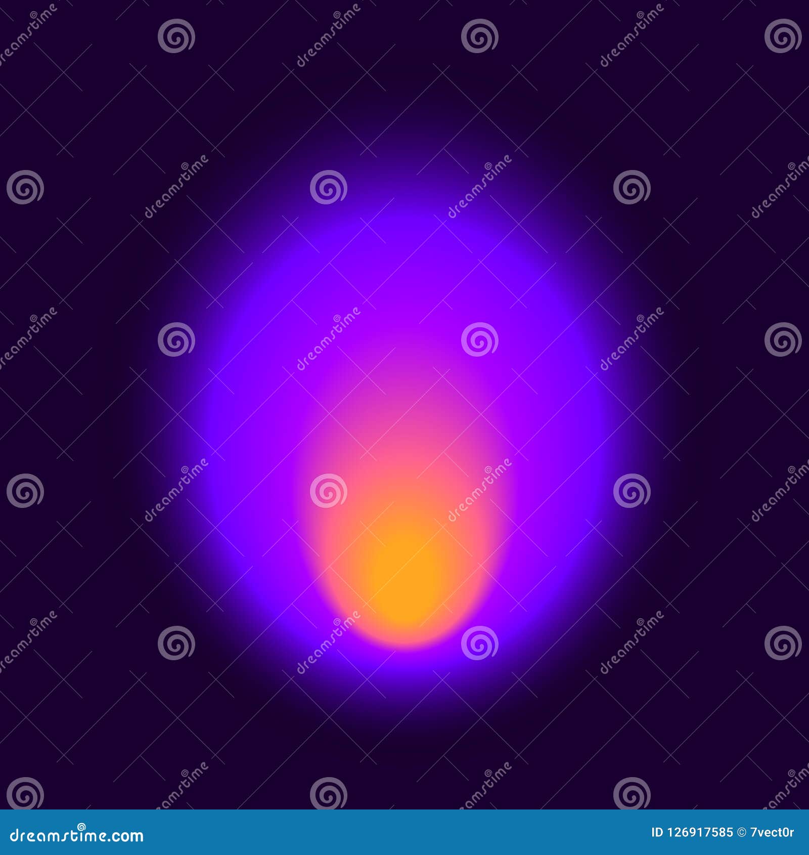 Abstract Gradient Colored Blurry Circle, Round Shape Over Black ...