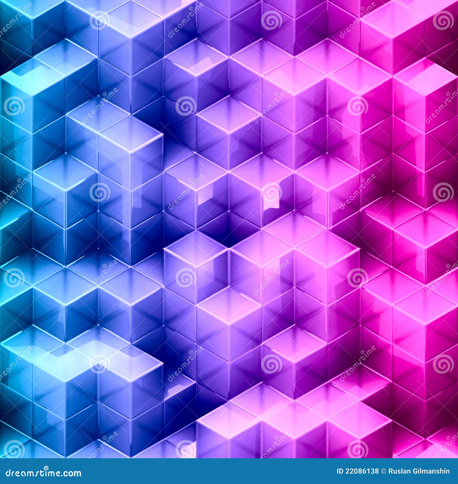 Abstract Gradient Cube Background Stock Illustration - Illustration of ...