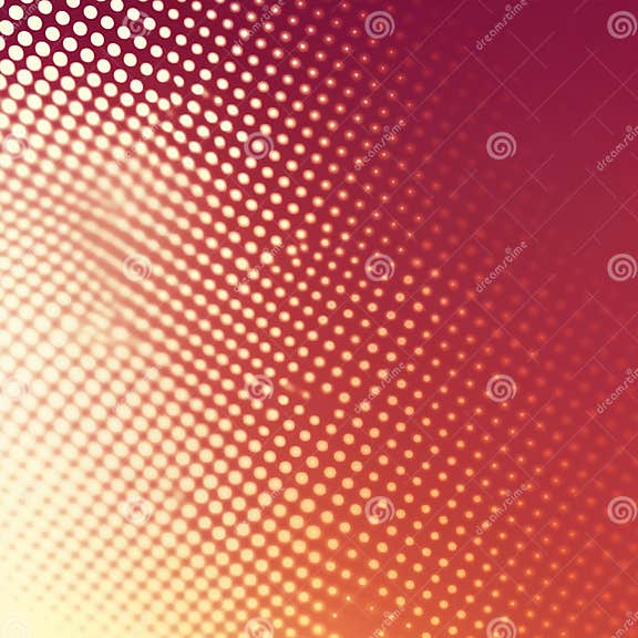 Abstract Gradient Dot Pattern in Warm Tones with Halftone Effect Stock ...
