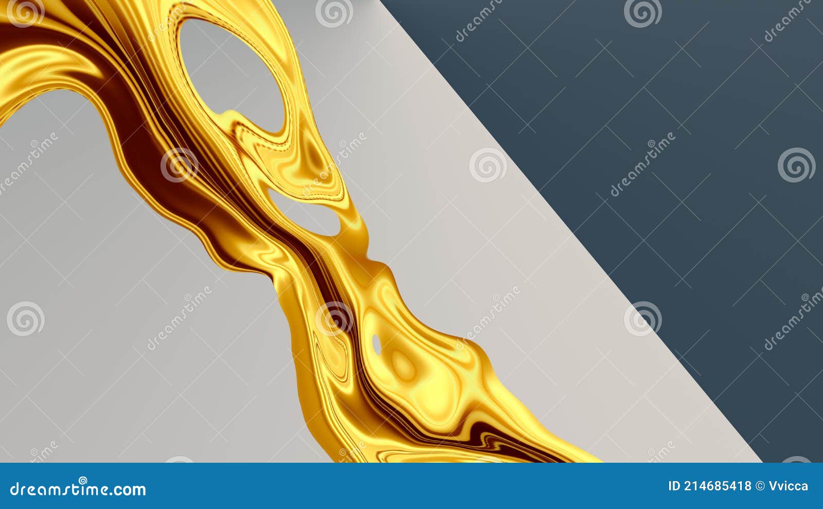 Abstract Gradient Gray Background with a Golden Shape Stock ...