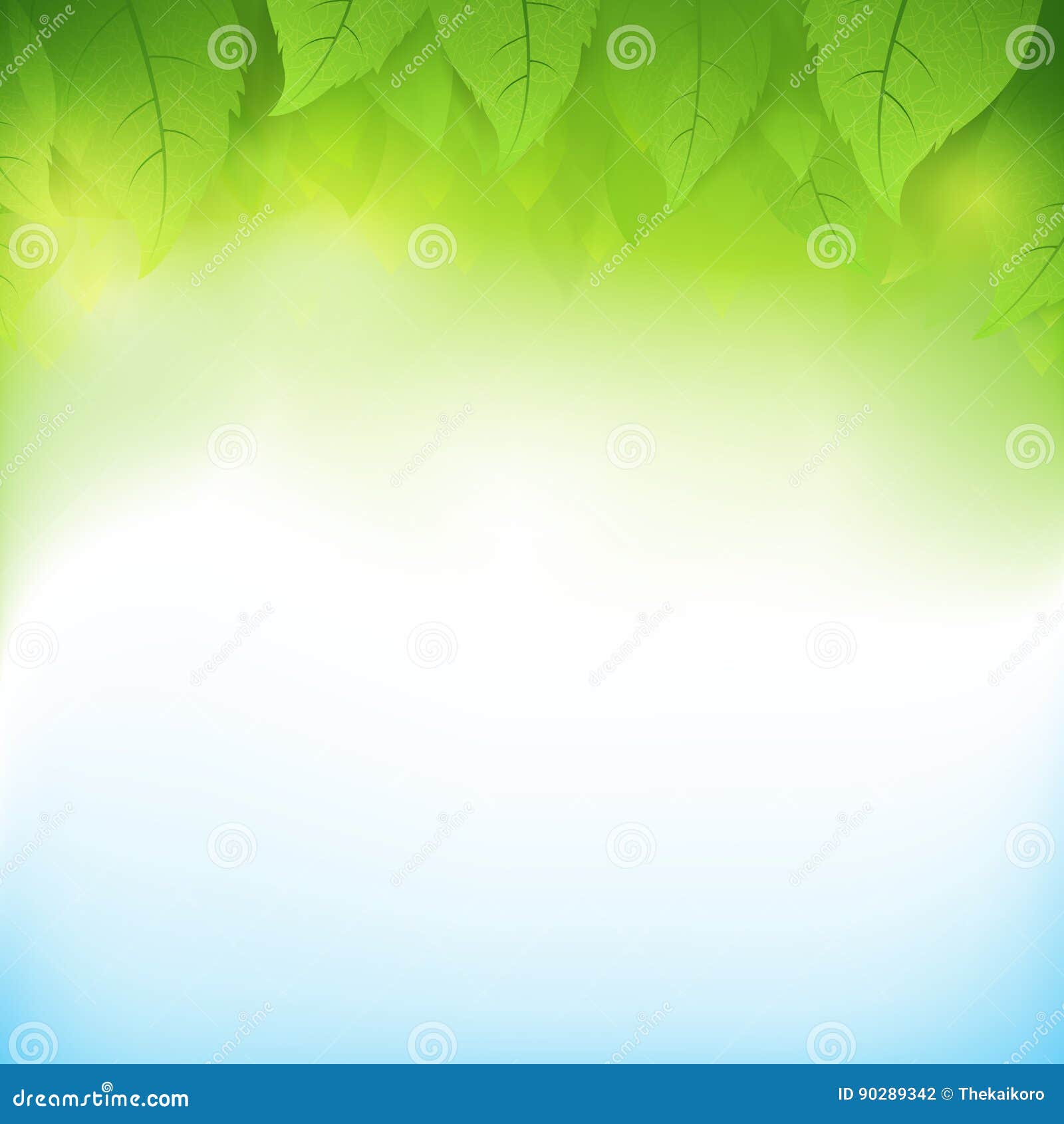 Abstract Gradient Green Background with Transparency Leaf Stock Vector ...