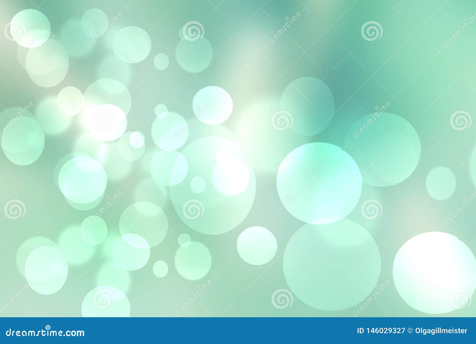 Abstract Gradient Green Light Turquoise Shiny Blurred Background ...