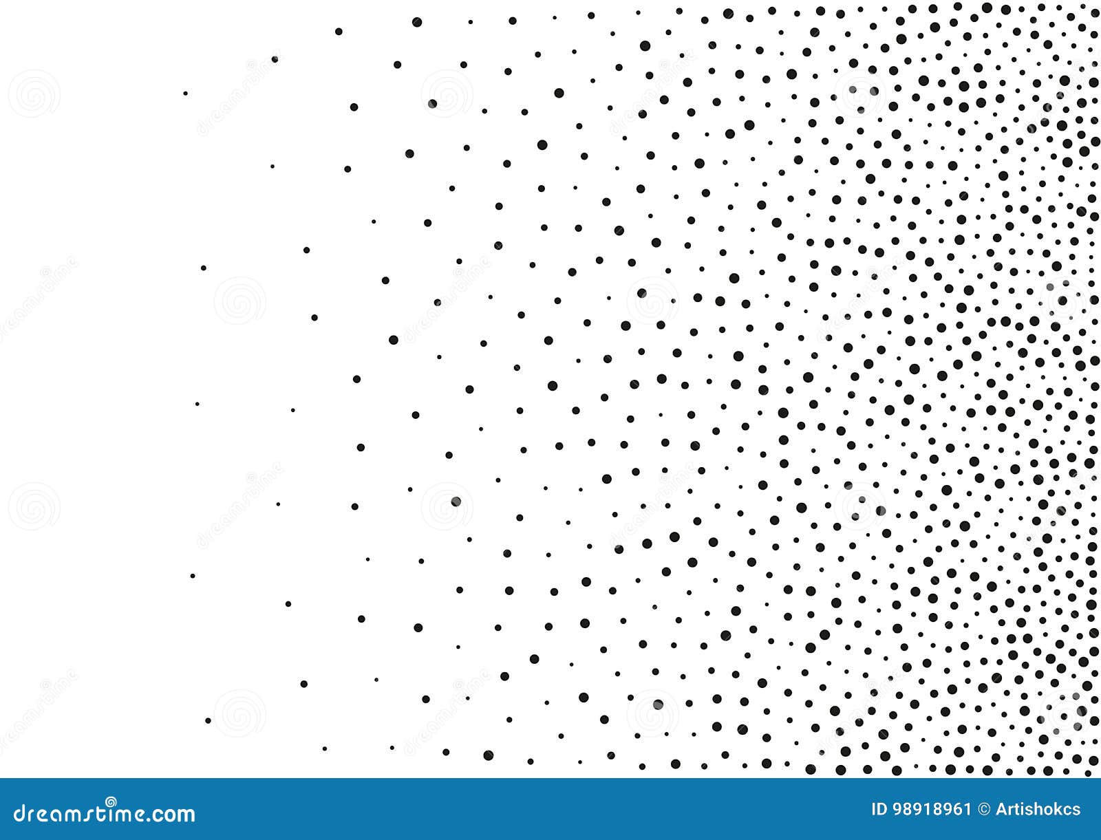 Abstract Gradient Halftone Random Dots Background. A4 Size, Vector ...