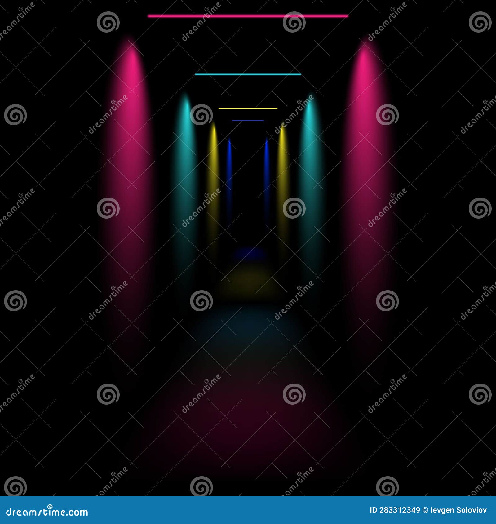Abstract Gradient Hallway Lights Stock Vector - Illustration of ...