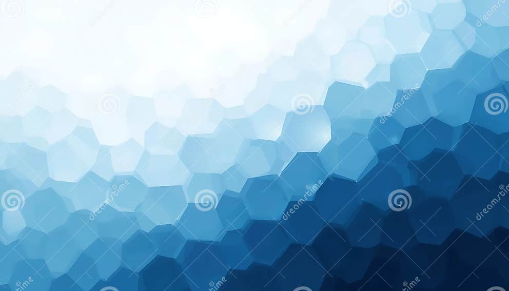 Abstract Gradient Hexagon Pattern in Blue and White Modern Backdrop ...