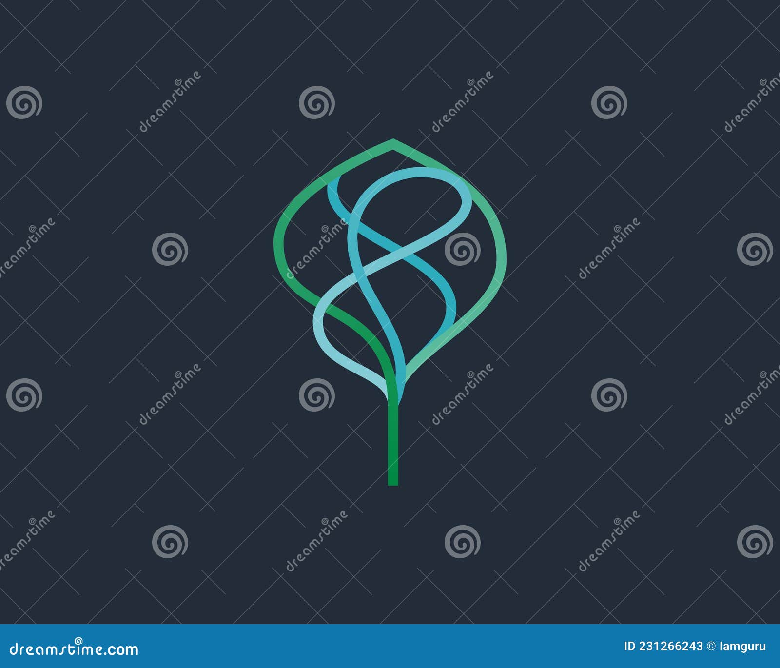 Linear Tree Of Circular Foliage Icon From Ecology Outline Collection ...