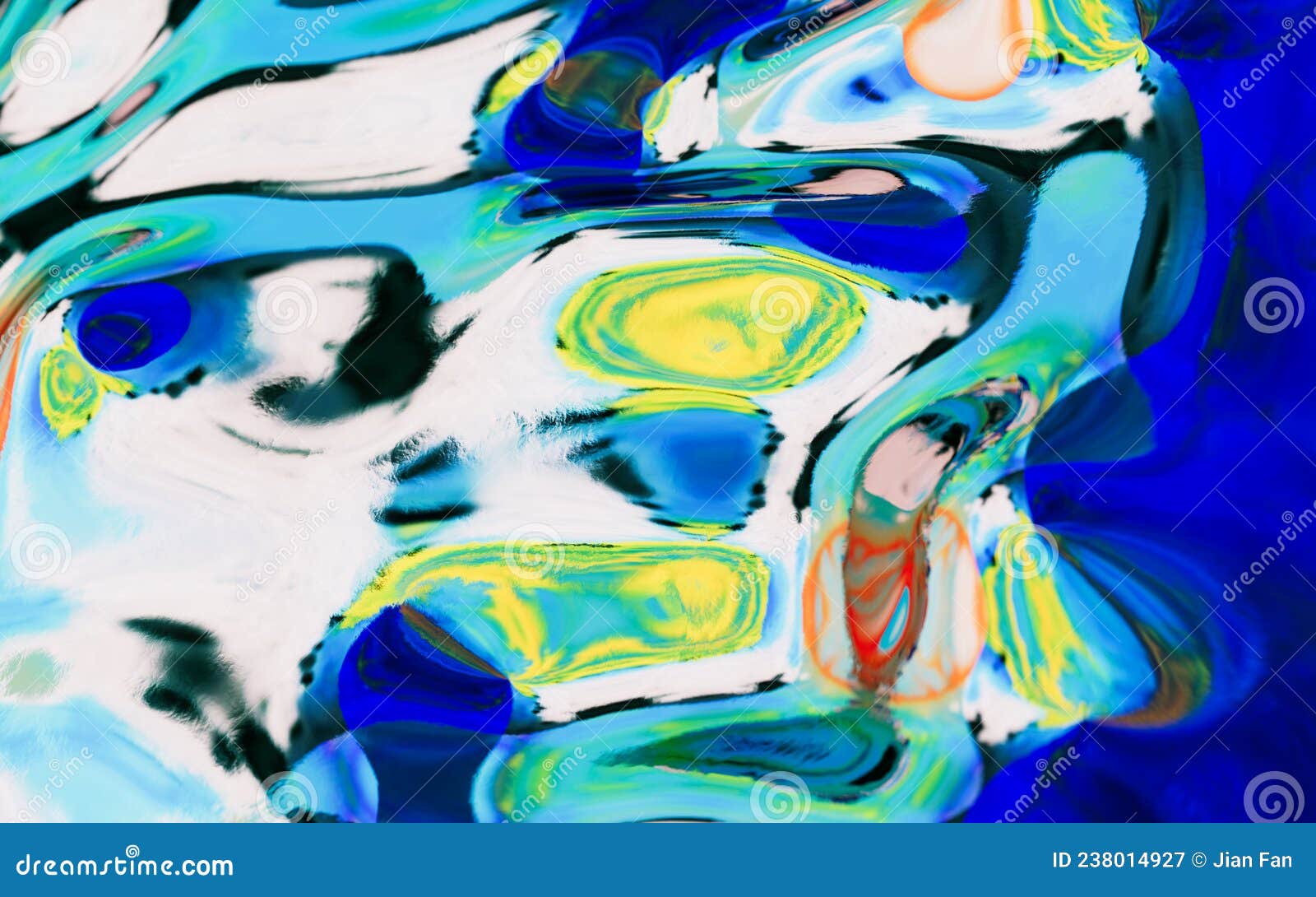 Abstract Gradient Liquid, 3d Rendering Stock Illustration ...