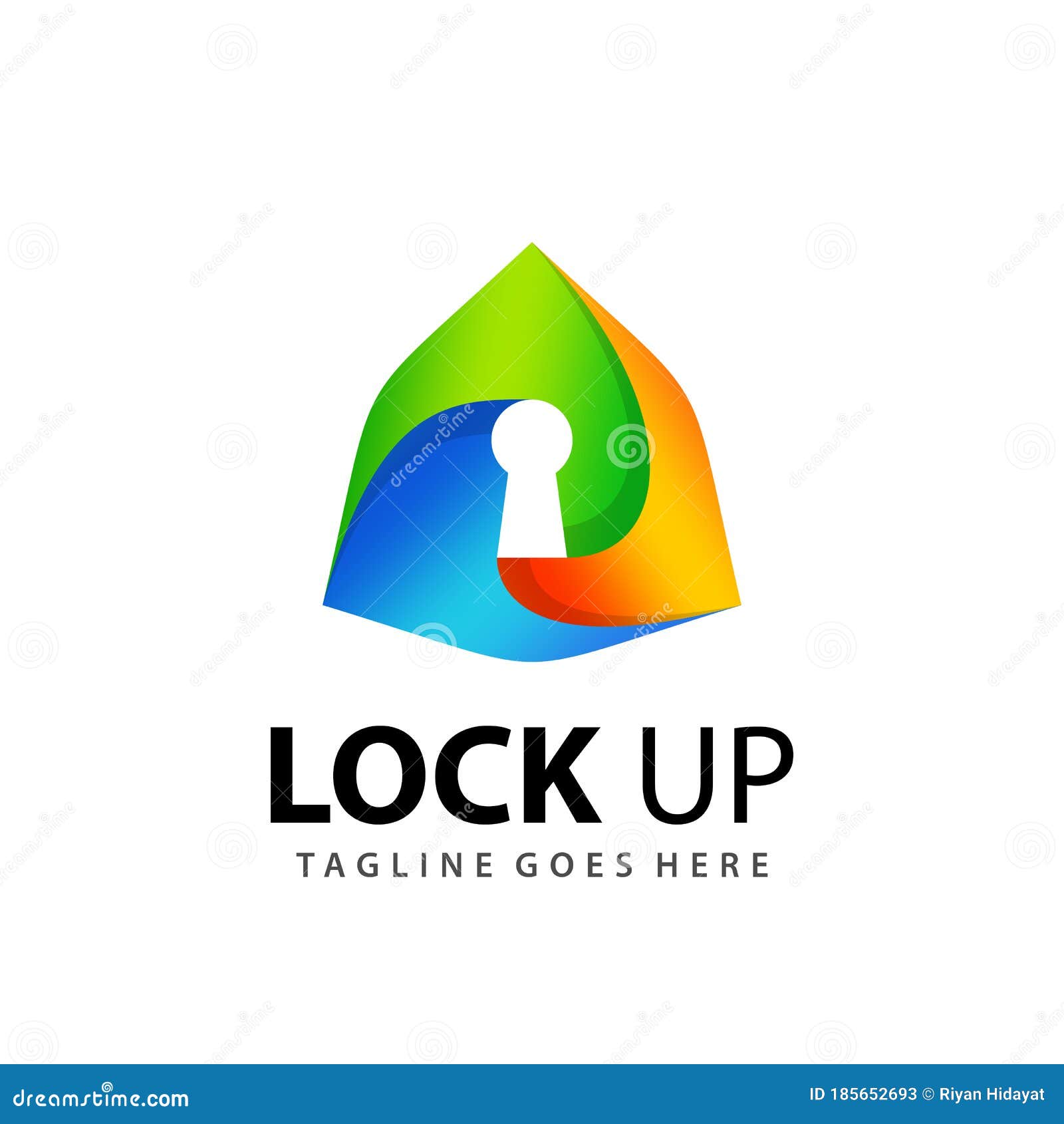 Abstract Gradient Lock Up Logo Design Template Vector Stock Stock ...