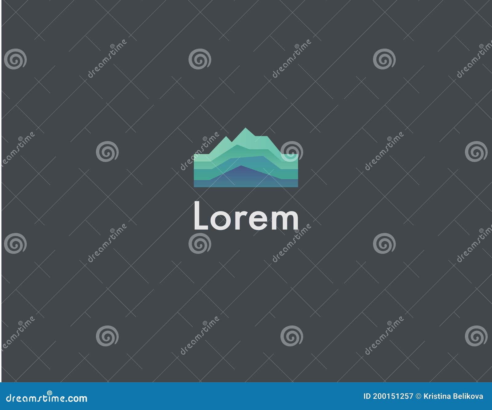 Abstract Gradient Logo Curves Curves of Different Color Graph for the ...