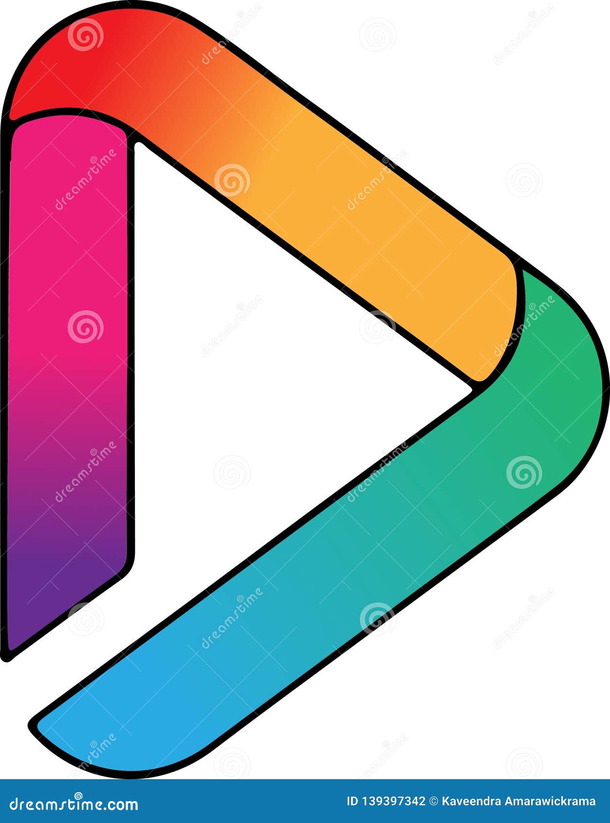 Abstract Gradient Logo Illustration on White Stock Vector ...