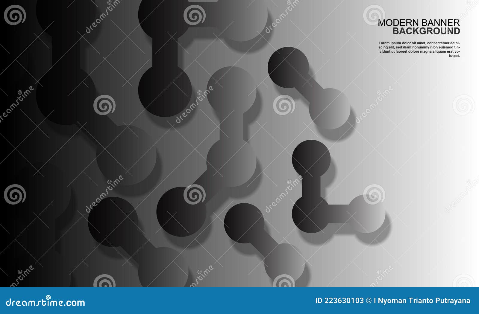 Abstract Gradient Molecule Banner Background. Vector Stock Vector ...