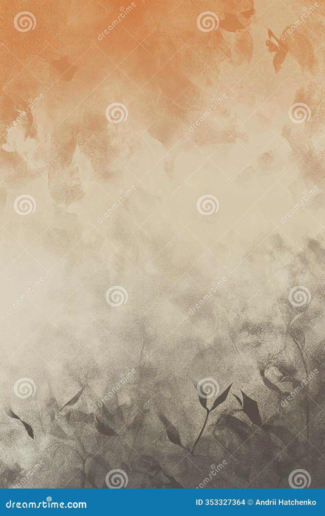 Abstract Gradient with Muted Orange Transitioning into Dark Umber ...