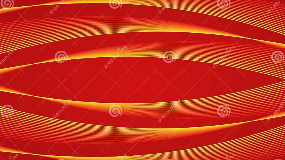 Abstract Gradient Red and Yellow Line Art on Red Background Vector ...