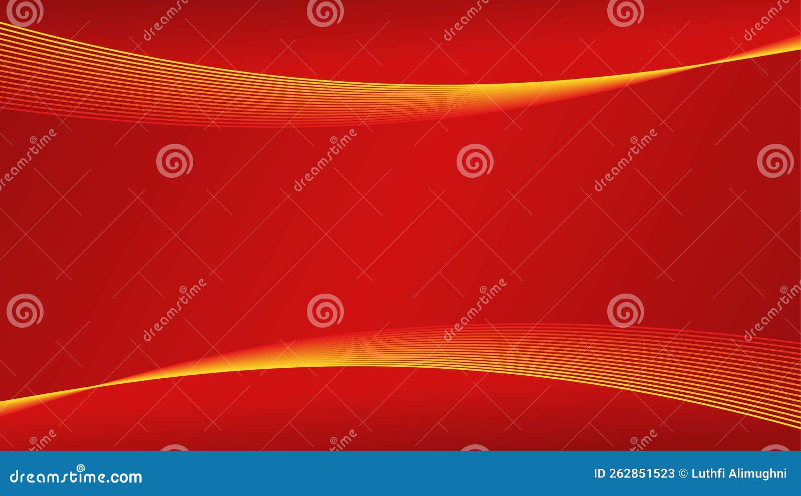 Abstract Gradient Red and Yellow Line Art on Red Background with Copy ...