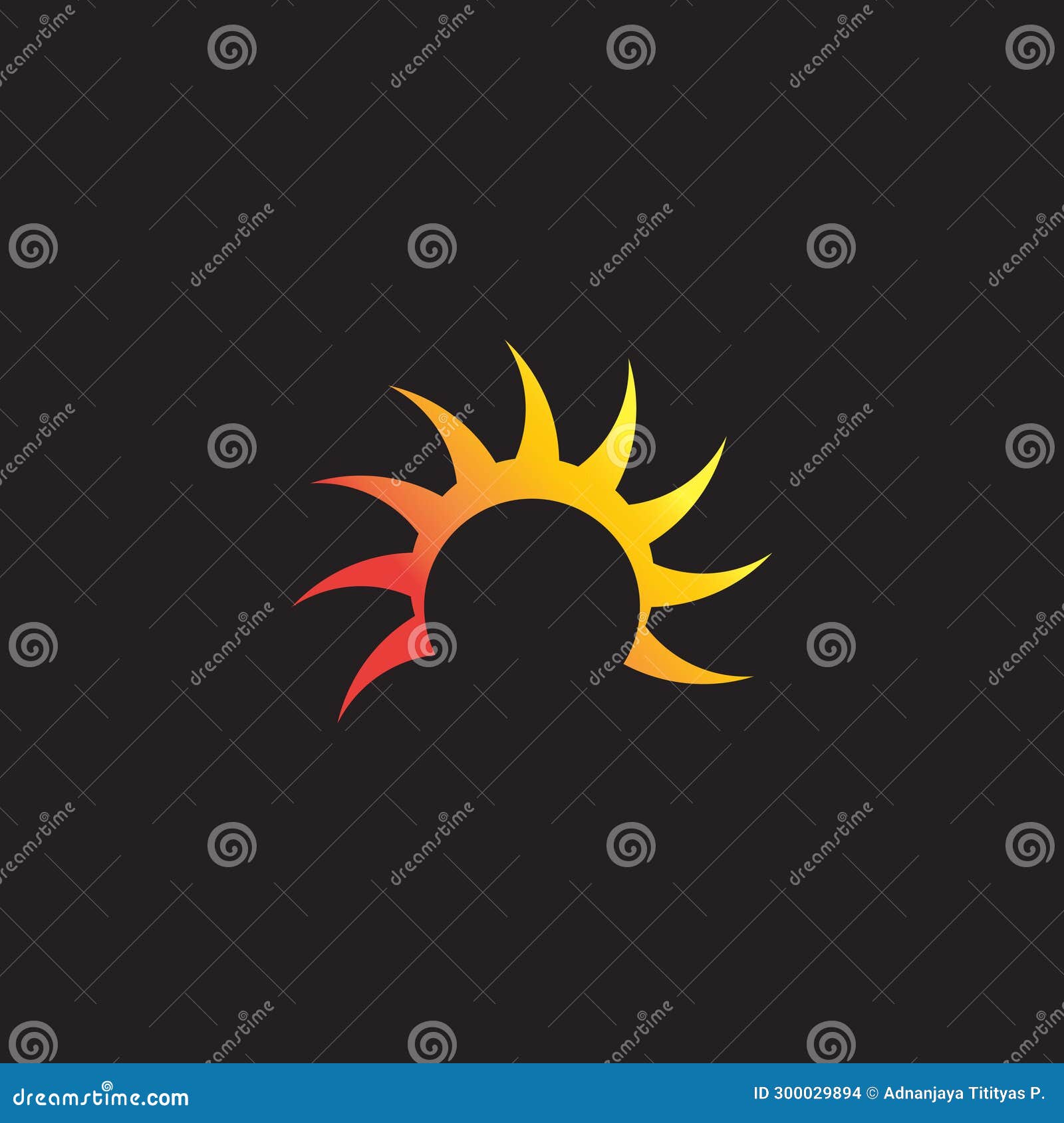 Abstract Gradient Sun Swirl Simple Logo Vector Stock Vector ...