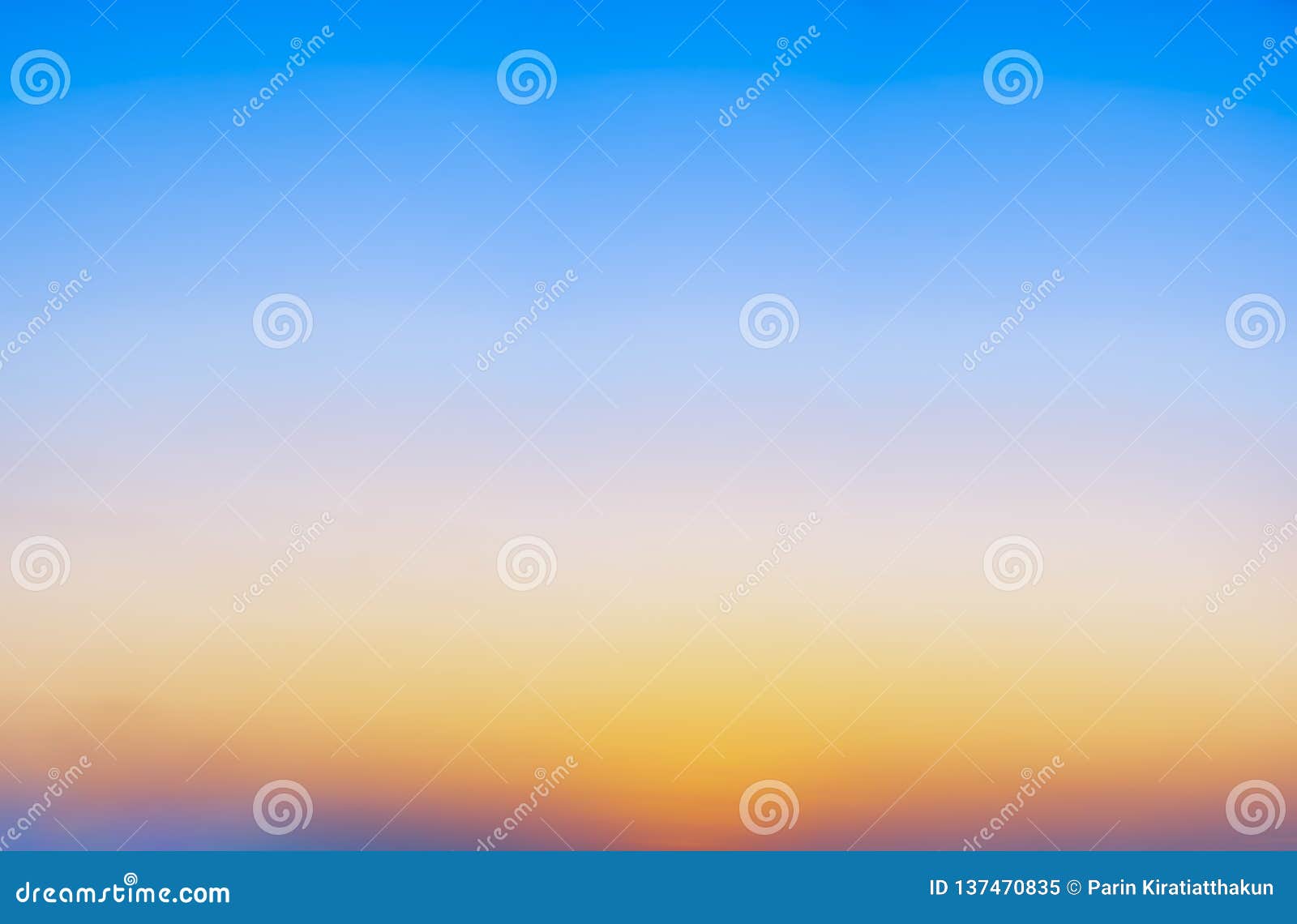Abstract Gradient Sunrise in Sky with Blue and Orange Natural ...