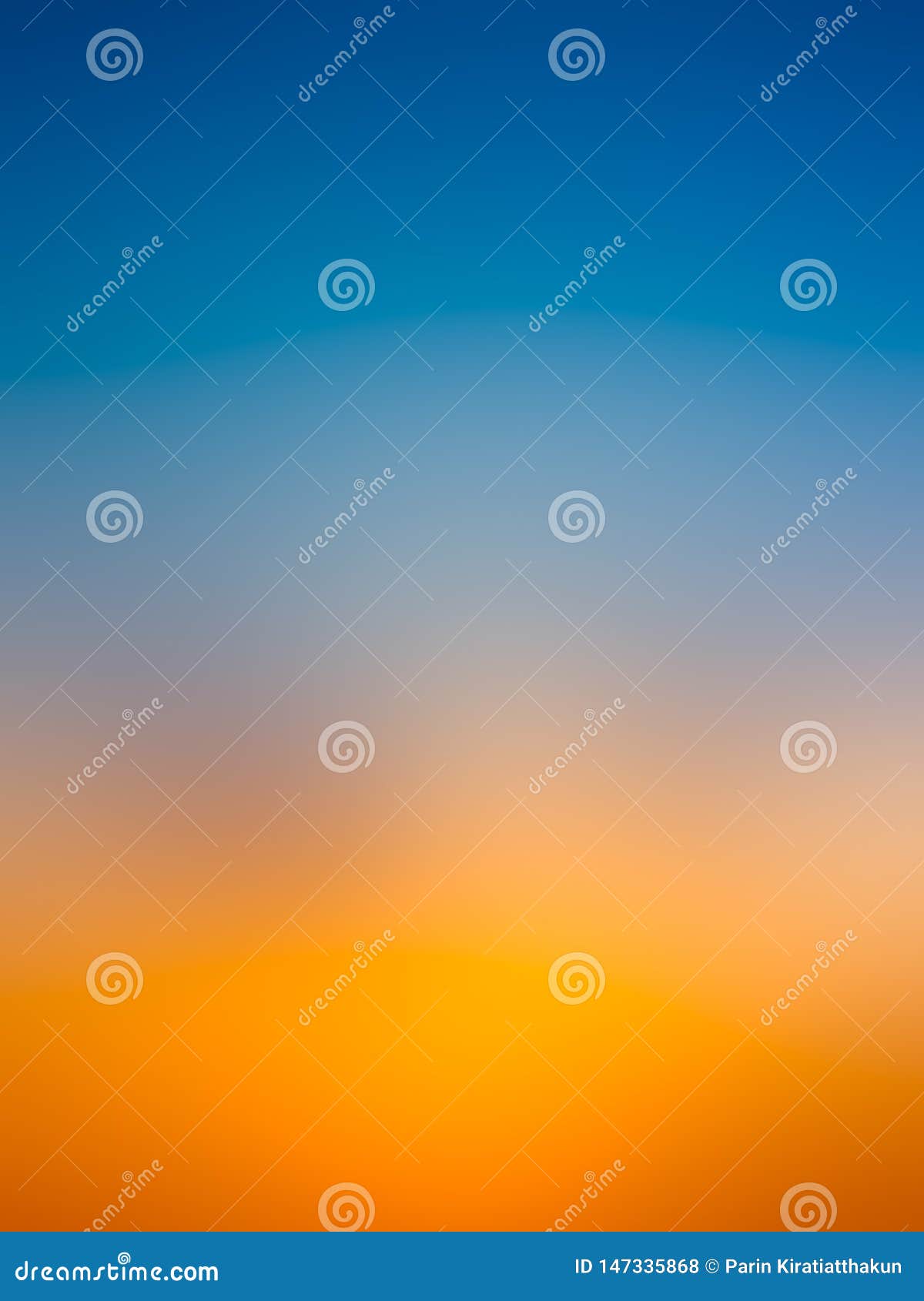 Abstract Gradient Sunrise in Sky with Blue and Orange Natural ...