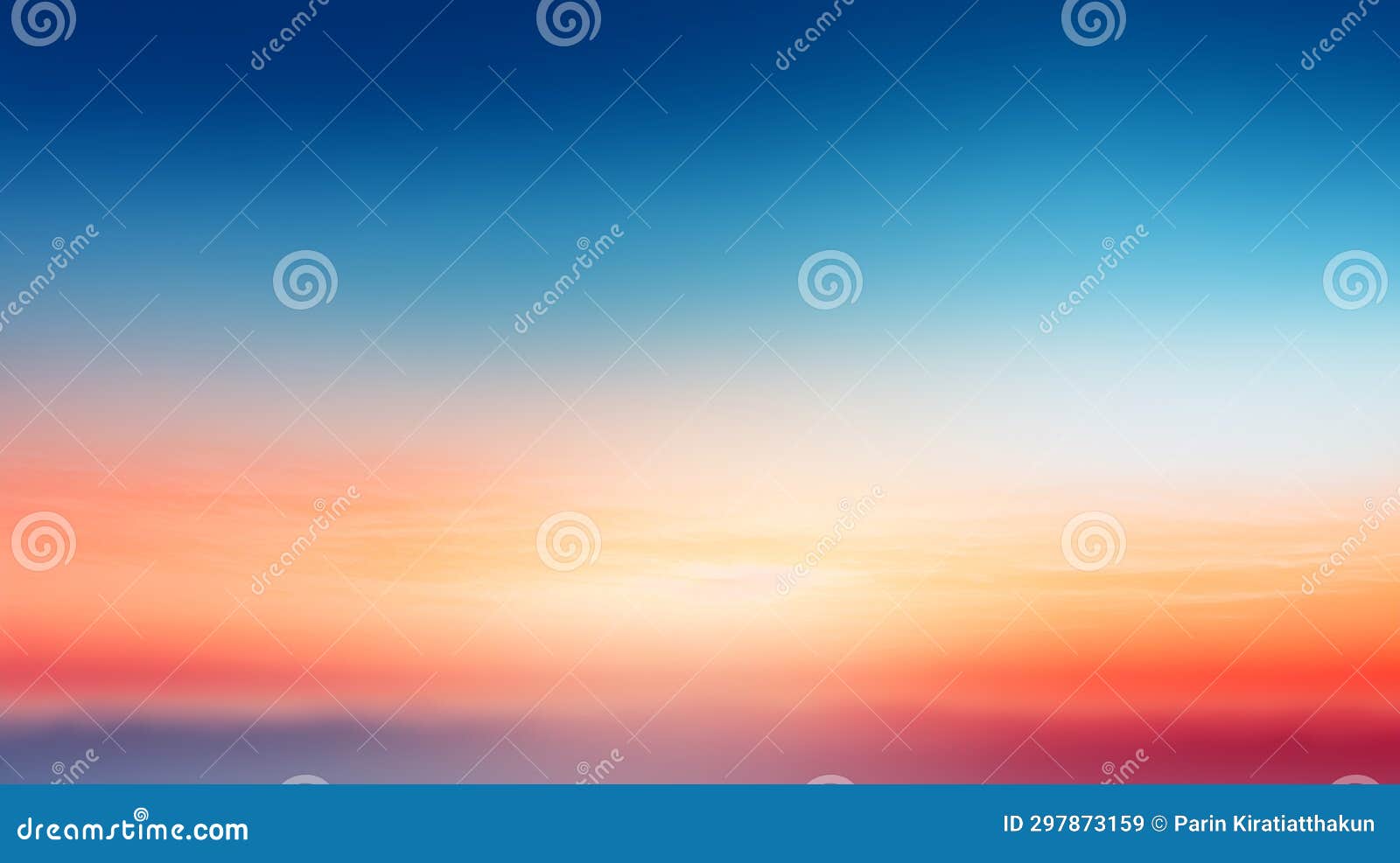 Abstract Gradient Sunrise in the Sky with Cloud and Blue Mix Orange ...