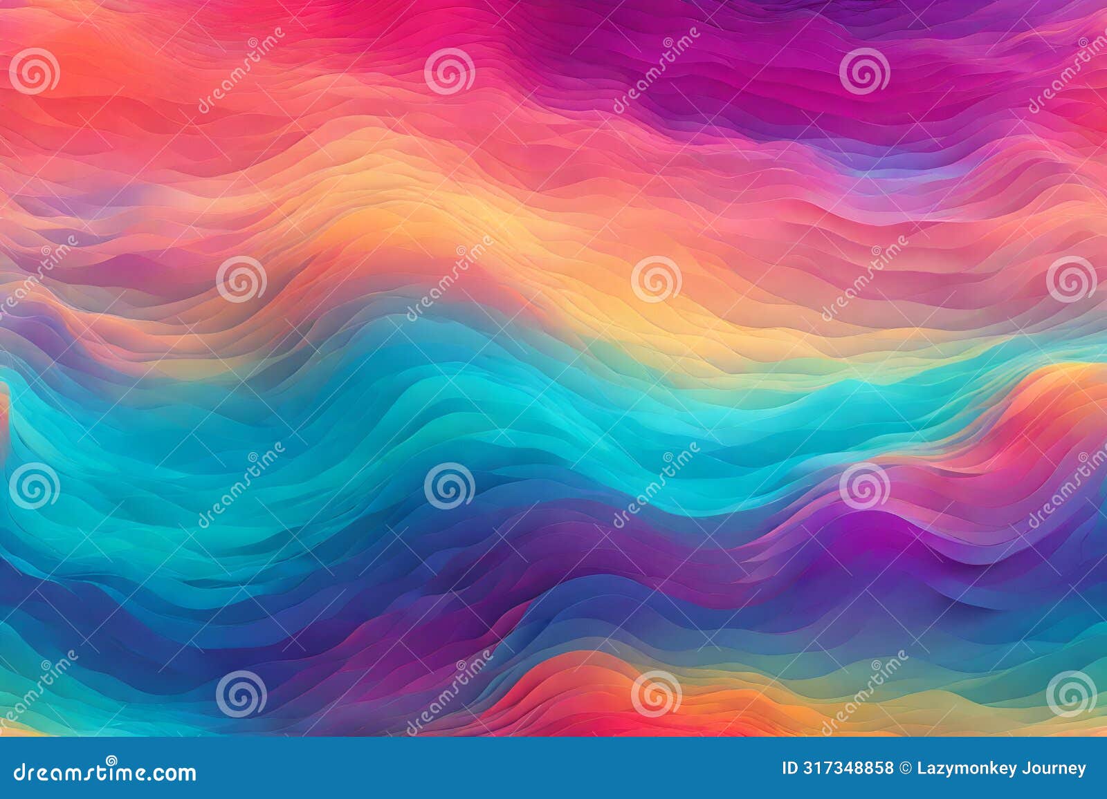 Abstract Gradient Texture with Waves Pattern, Spectrum Vibrant Colors ...