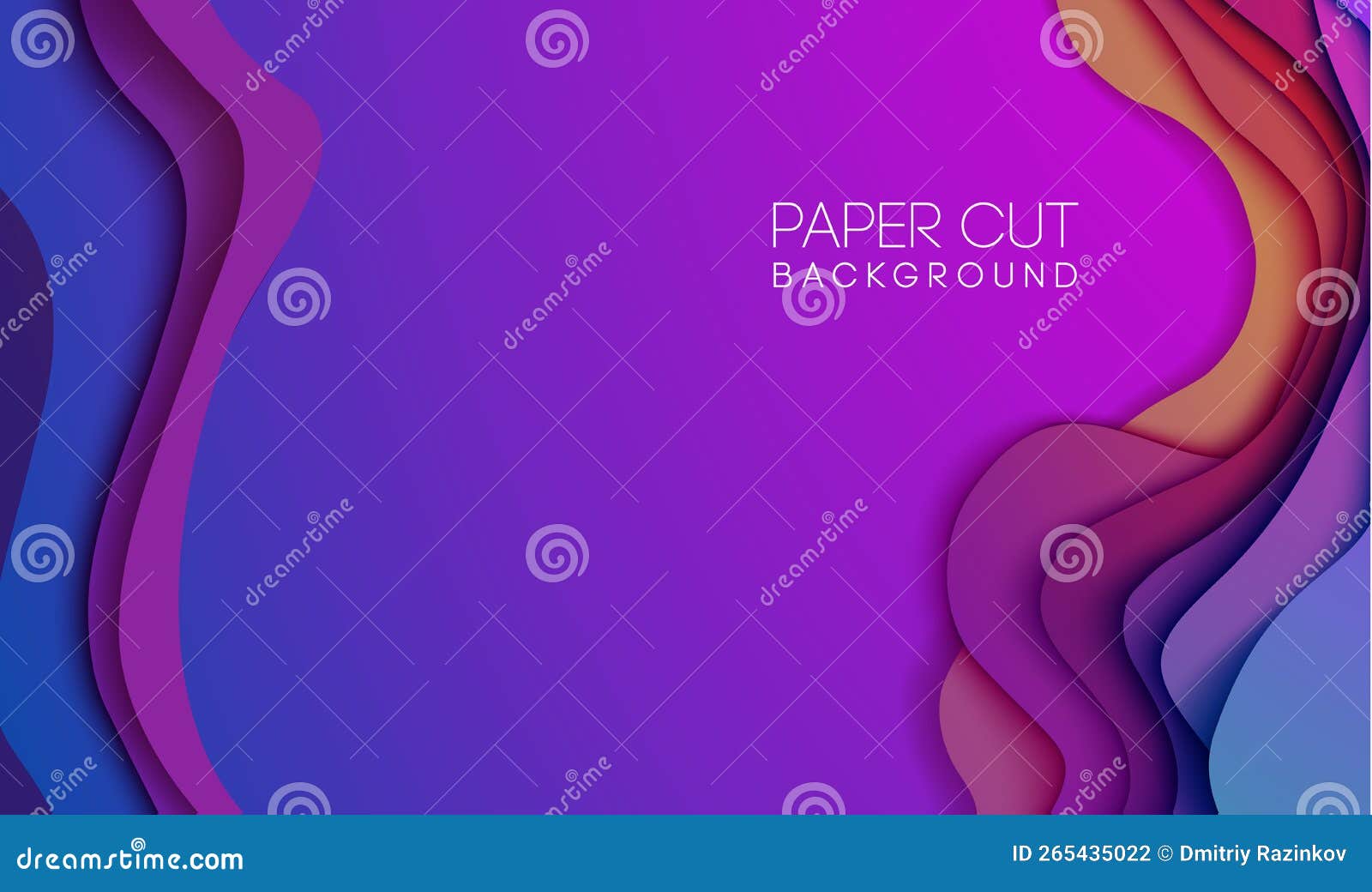 Abstract Gradient Vector Background. Paper Cut 3d Background in Yellow ...
