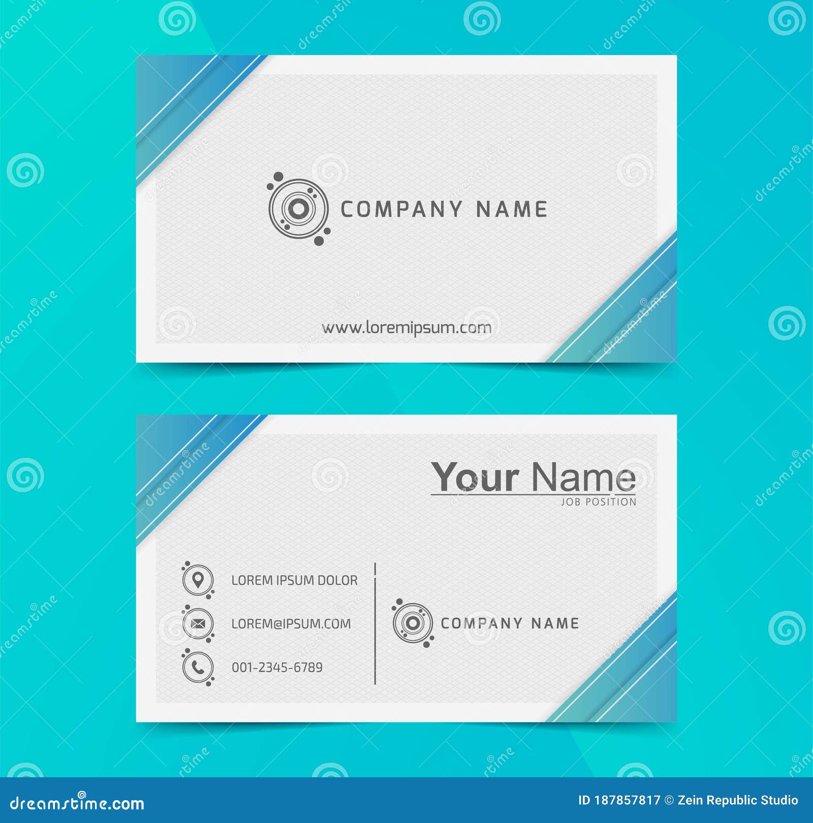 Abstract Gradient Visit Card or Business Card Template Stock Vector ...