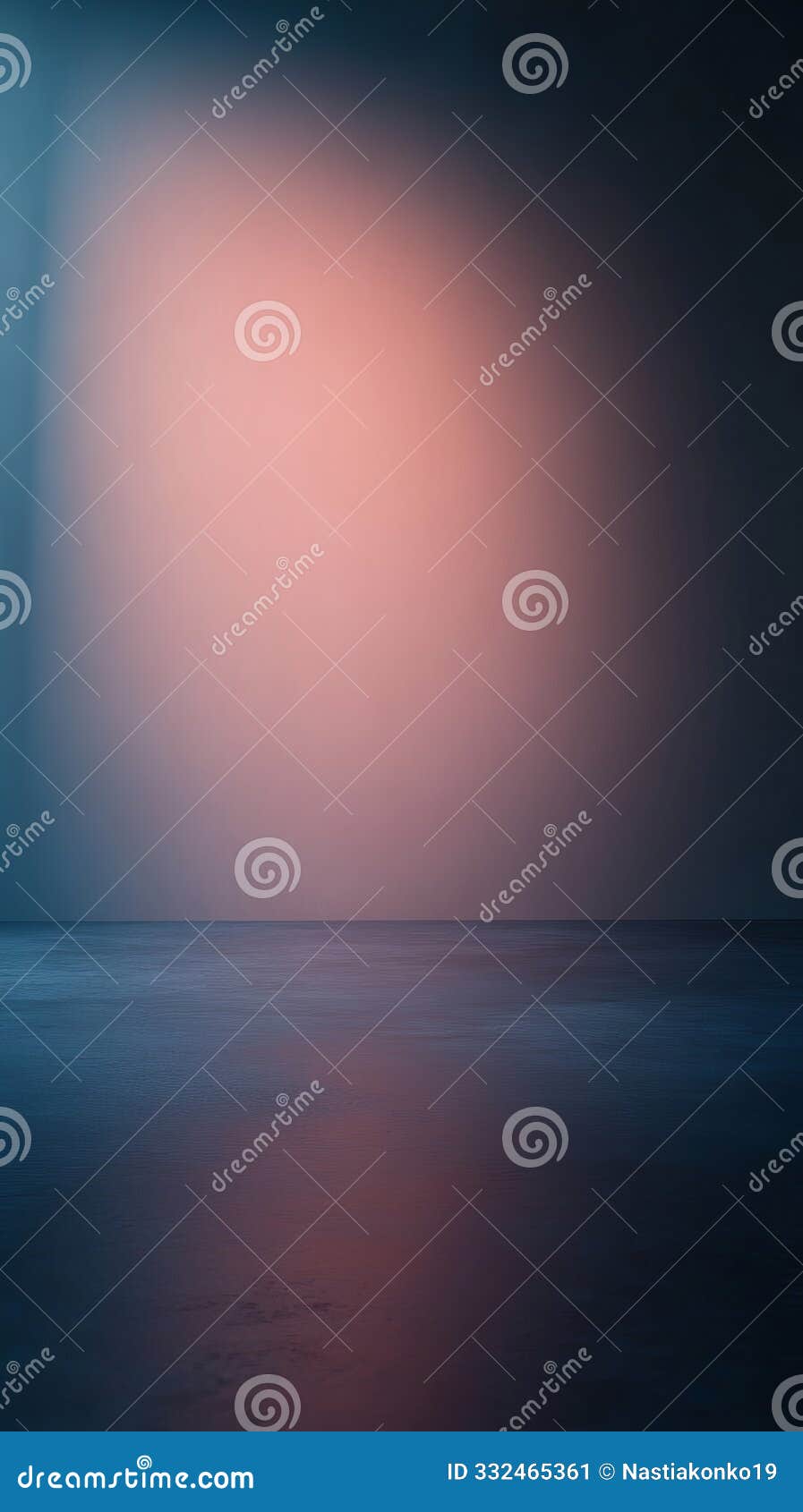 Abstract Gradient Wall Light with Reflection on the Floor Stock Image ...