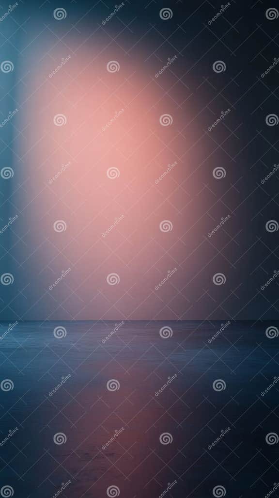 Abstract Gradient Wall Light with Reflection on the Floor Stock Image ...