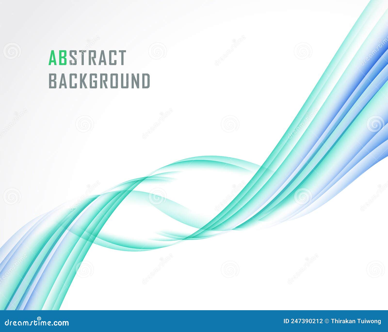 Abstract Gradient Waves on White Background Stock Vector - Illustration ...