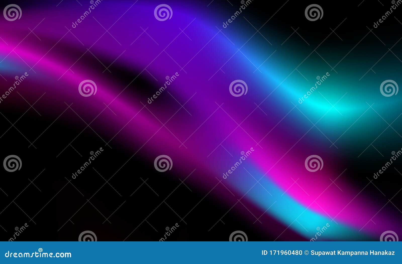 Abstract Gradients Neon Waves Banner Template Background Stock Vector ...