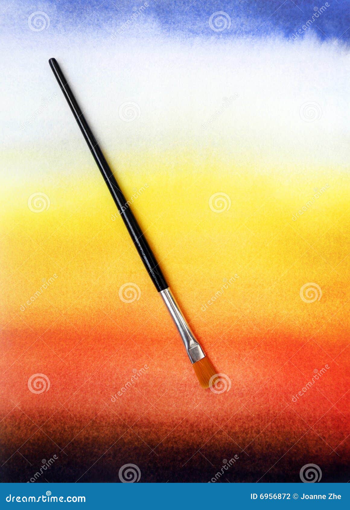 Abstract Graduated Watercolor Background & Brush Stock Photo - Image of ...