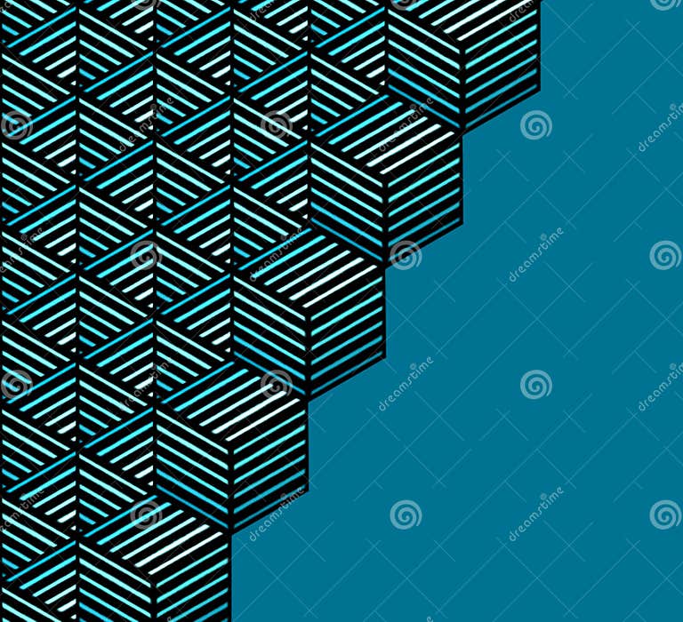 Abstract Graffiti Soft Spray Blue Cubic Shape on Blue Stock ...