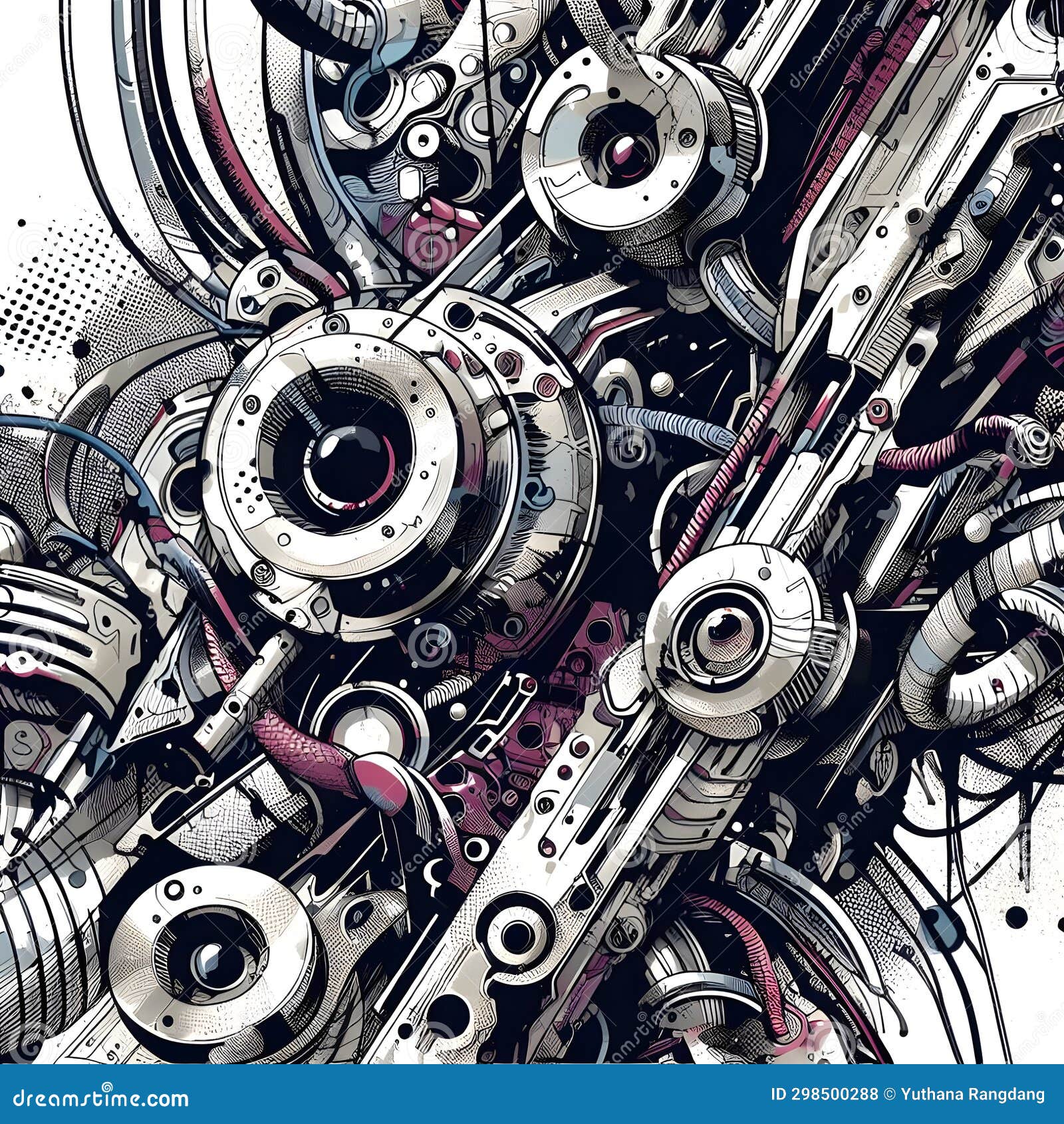 Abstract Graffiti Tag Brush Comic Art. Stock Photo - Image of techno ...