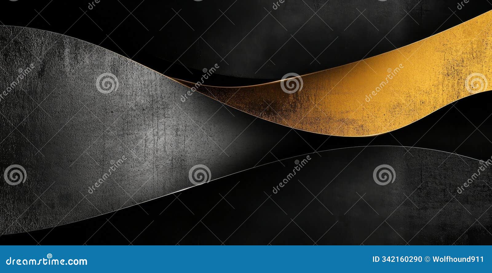 Abstract Grainy Gradient Background, Silver Gold Color Shape, Black ...