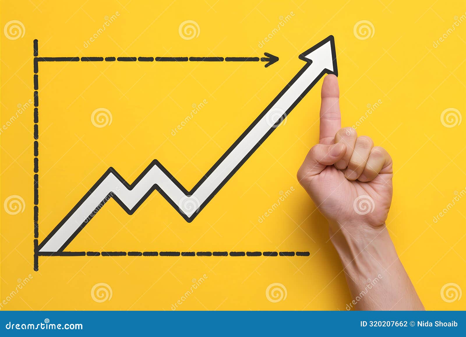 Abstract Graph with Zigzag Pattern, 3 Data Points Connected by Line ...