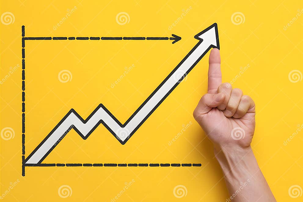 Abstract Graph with Zigzag Pattern, 3 Data Points Connected by Line ...