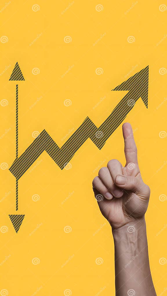 Abstract Graph with Zigzag Pattern, 3 Data Points Connected by Line ...