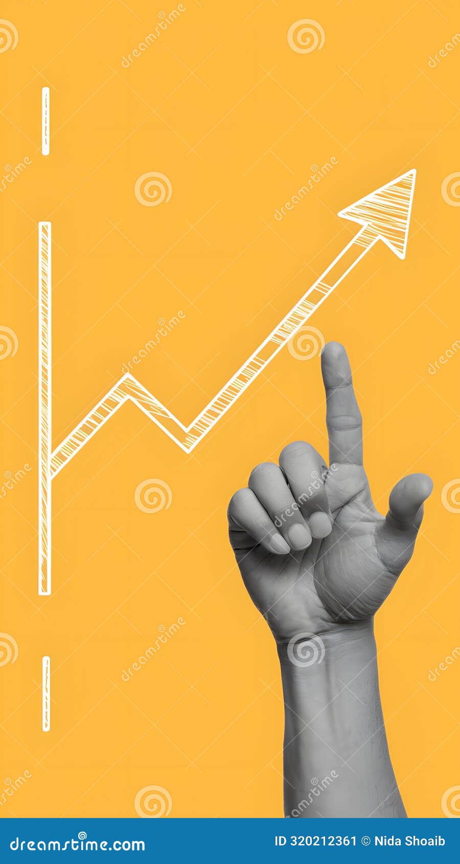Abstract Graph with Zigzag Pattern, 3 Data Points Connected by Line ...