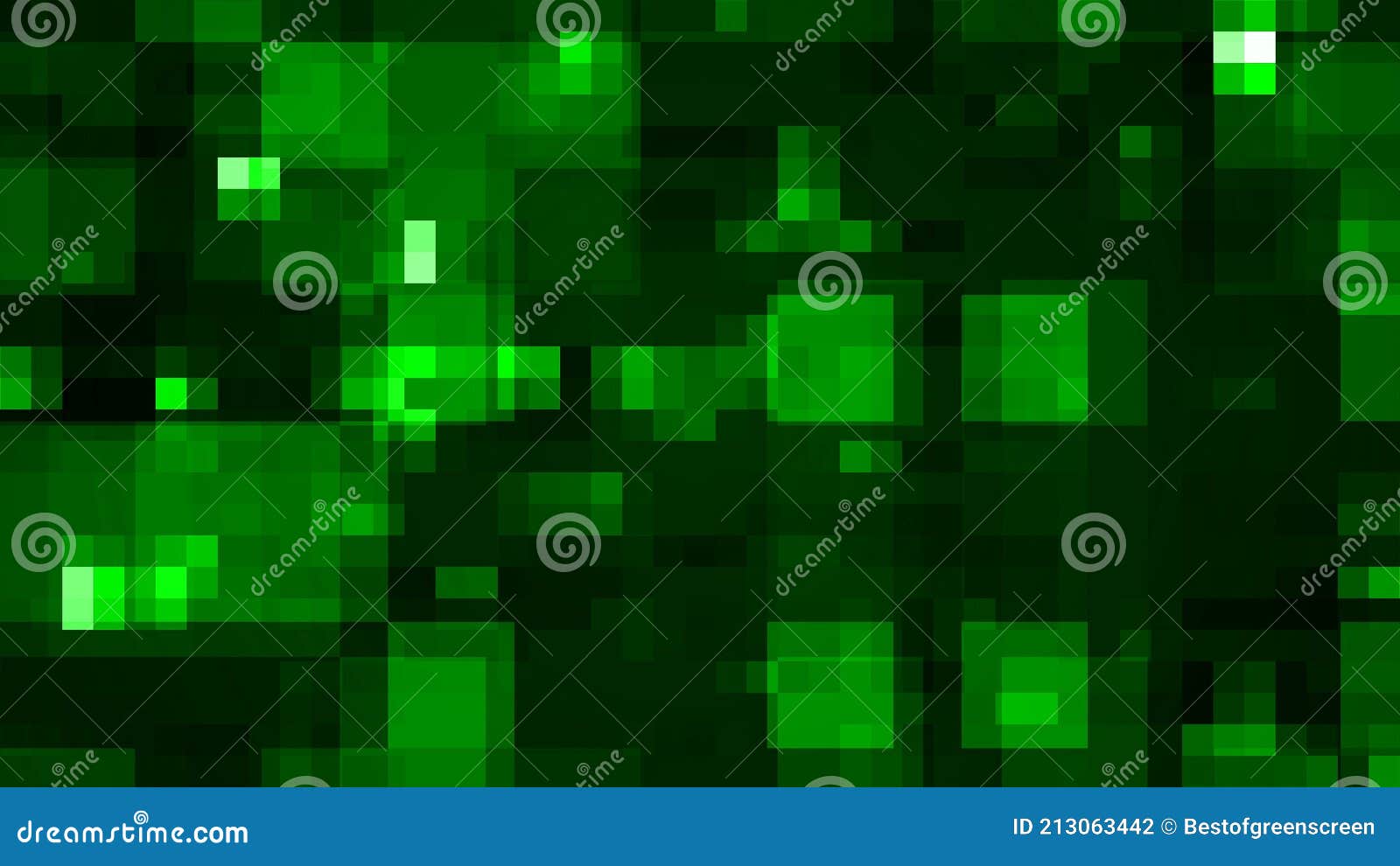 Abstract Graphic Background of Blurred Green Blocks in Many Different ...