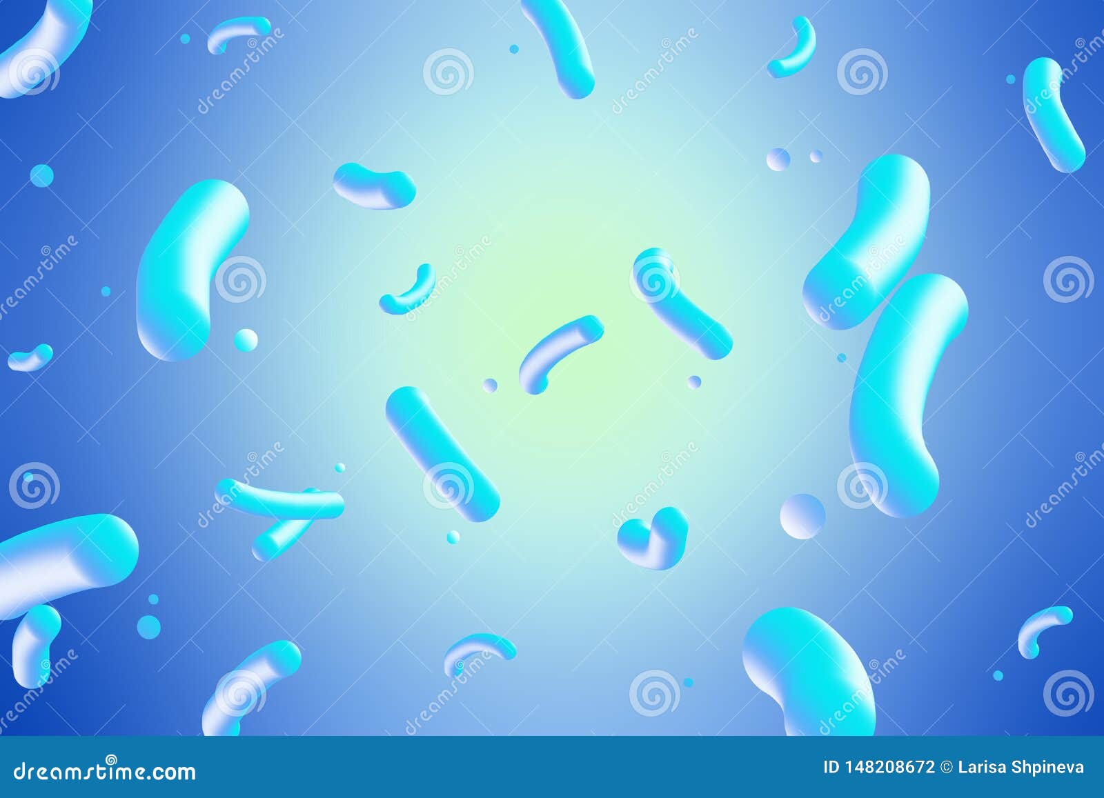 Abstract Graphic Background with Colorful Gradient Virus Bacteria Cells ...