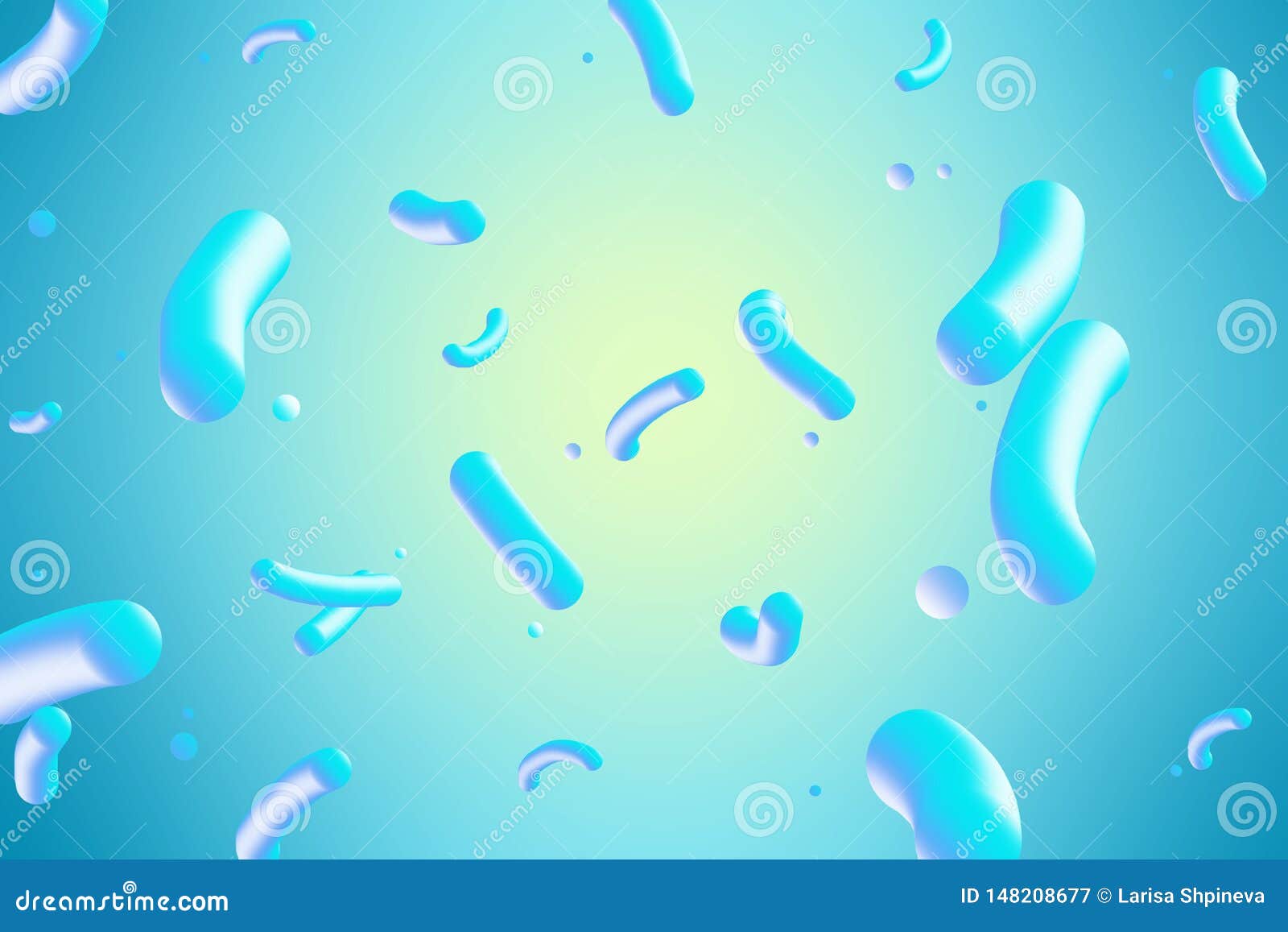 Abstract Graphic Background with Colorful Gradient Virus Bacteria Cells ...