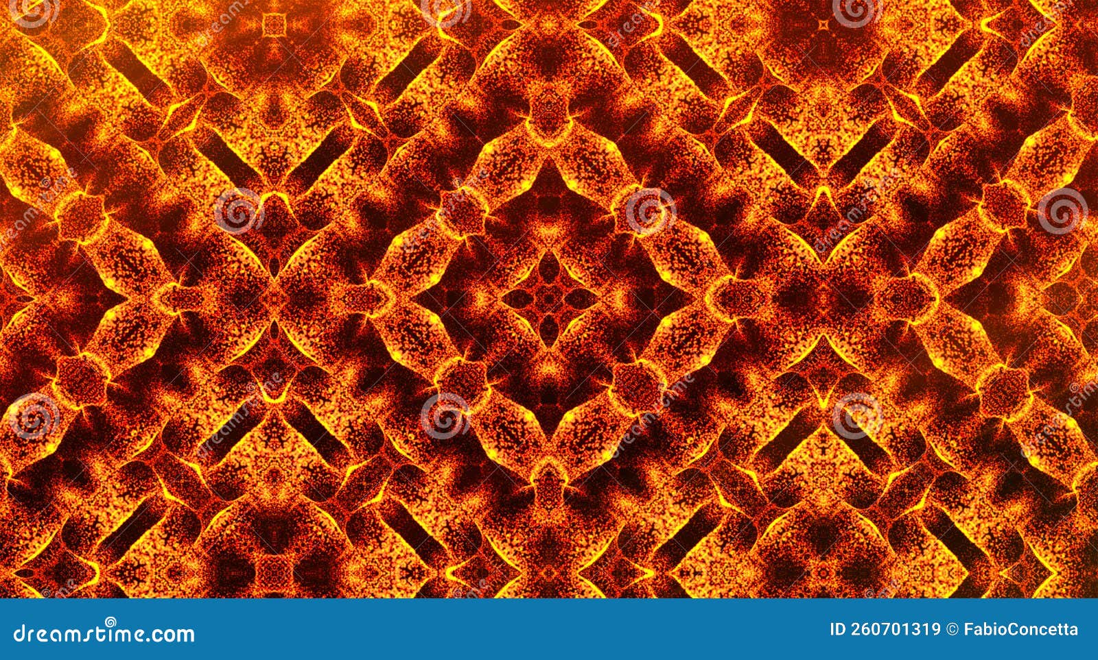 Abstract Graphic Background of Fire Particles with Octagonal Geometric ...