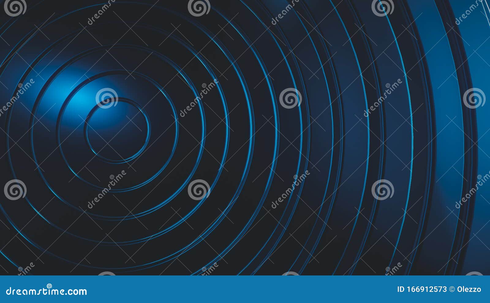 Abstract Graphic Background and Texture, Blue Circles Circles, Layers ...