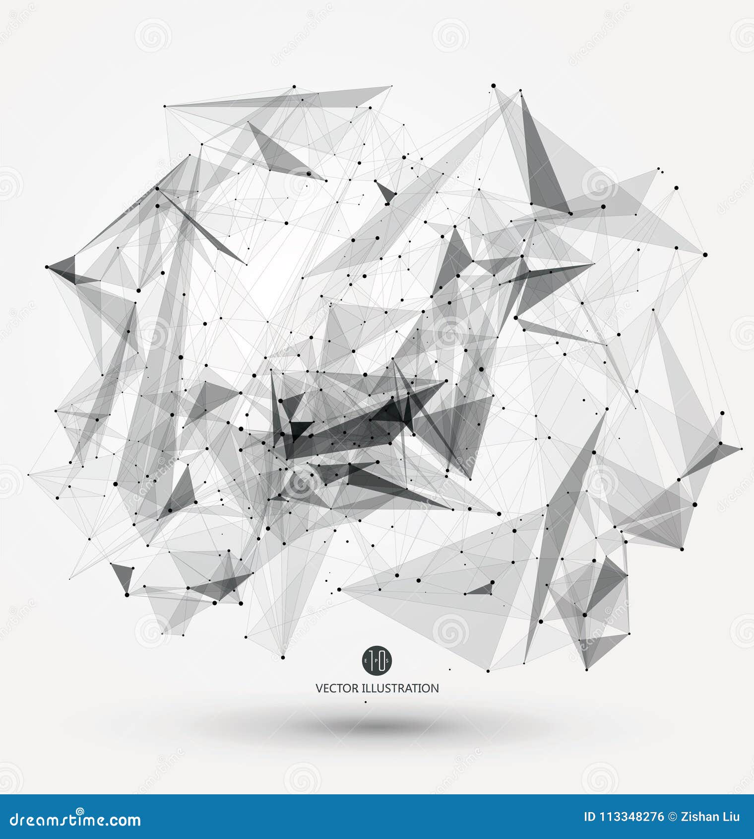 Abstract Graphic Consisting of Points, Lines and Connection, Internet ...