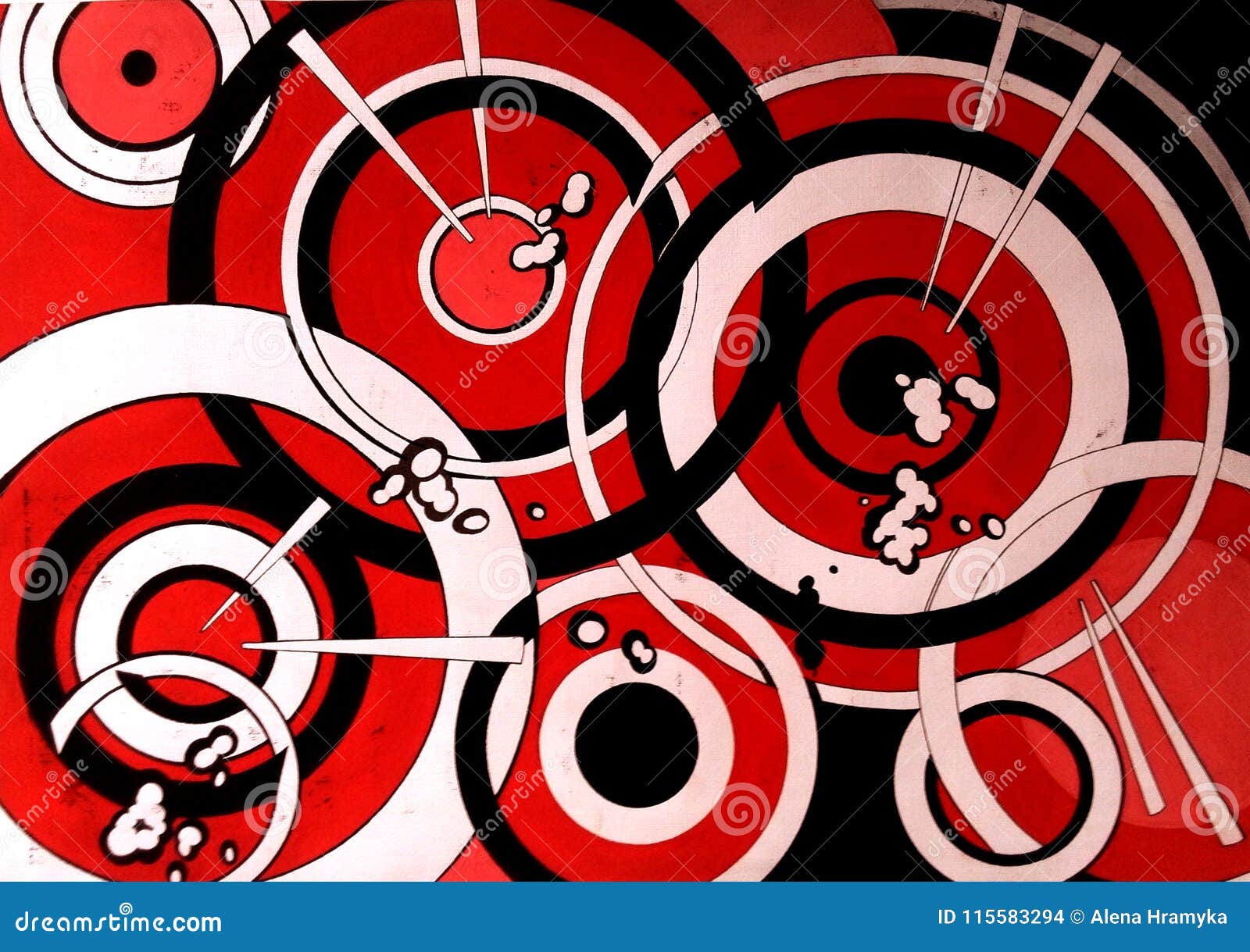 Abstract Graphic Design Background Design Composition with Circles Red ...