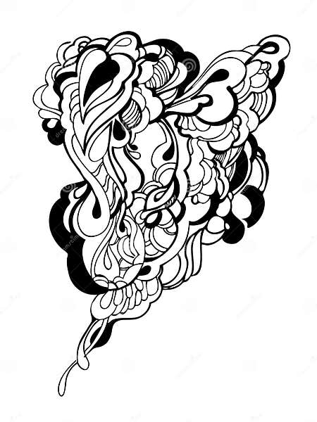 Abstract Graphic Design in Black and White Stock Vector - Illustration ...