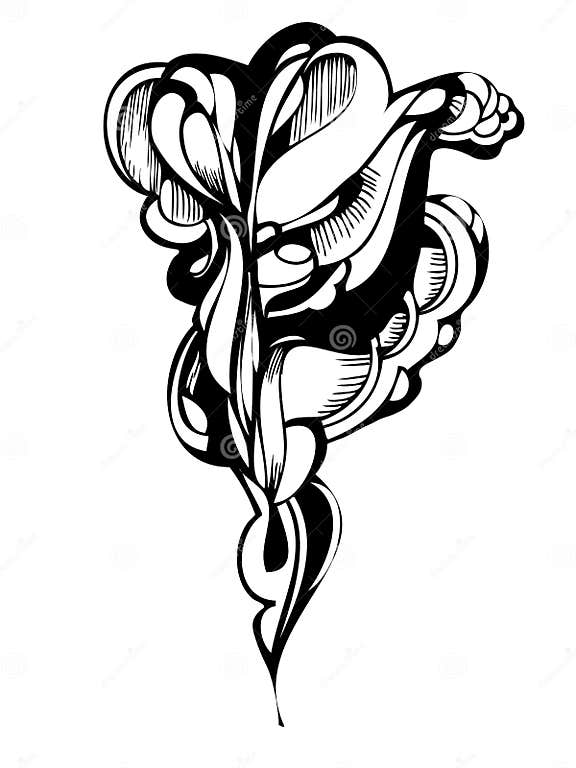 Abstract Graphic Design in Black and White Stock Vector - Illustration ...