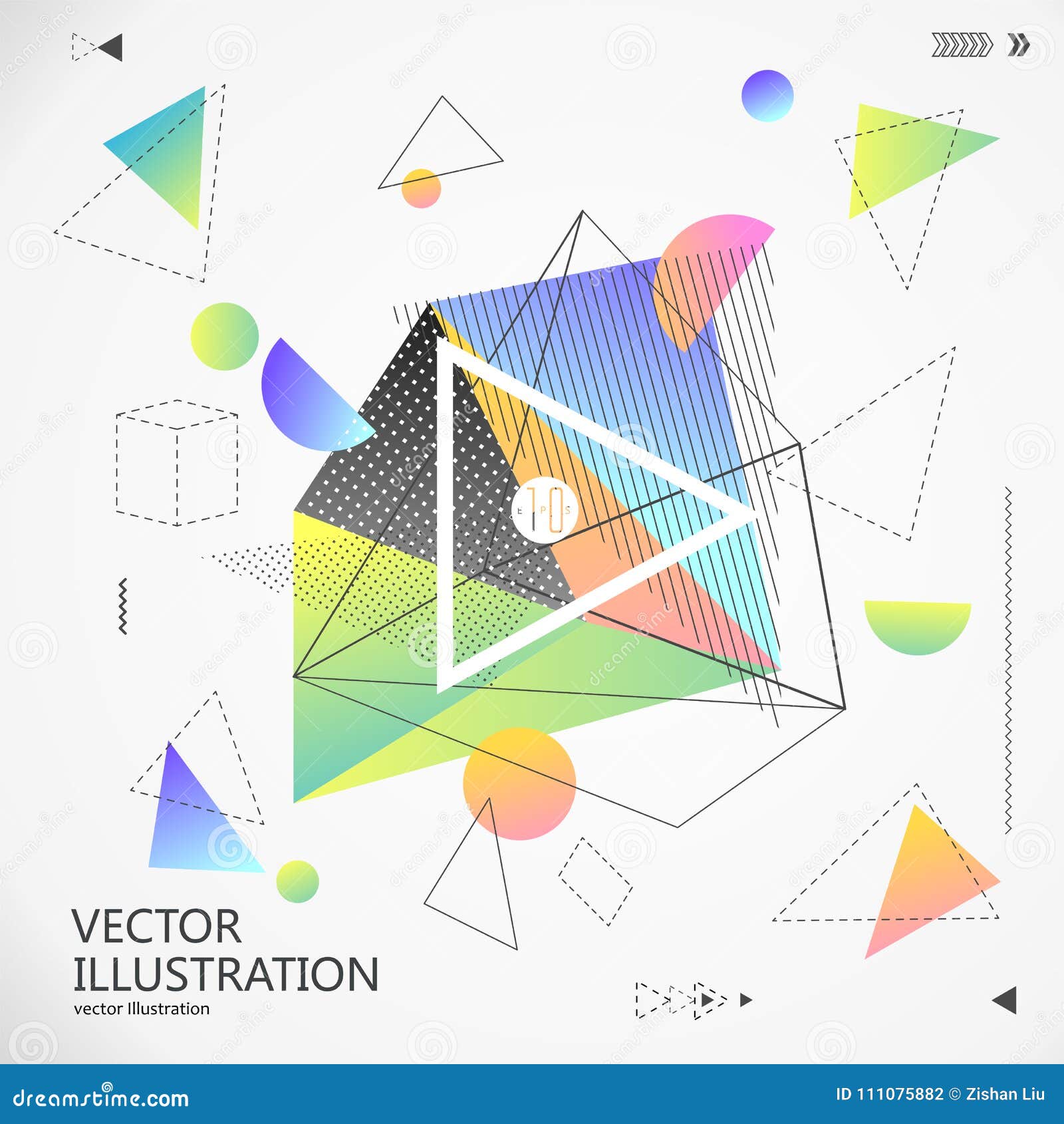 Abstract Graphic Design Consisting of Geometric Figures. Stock ...