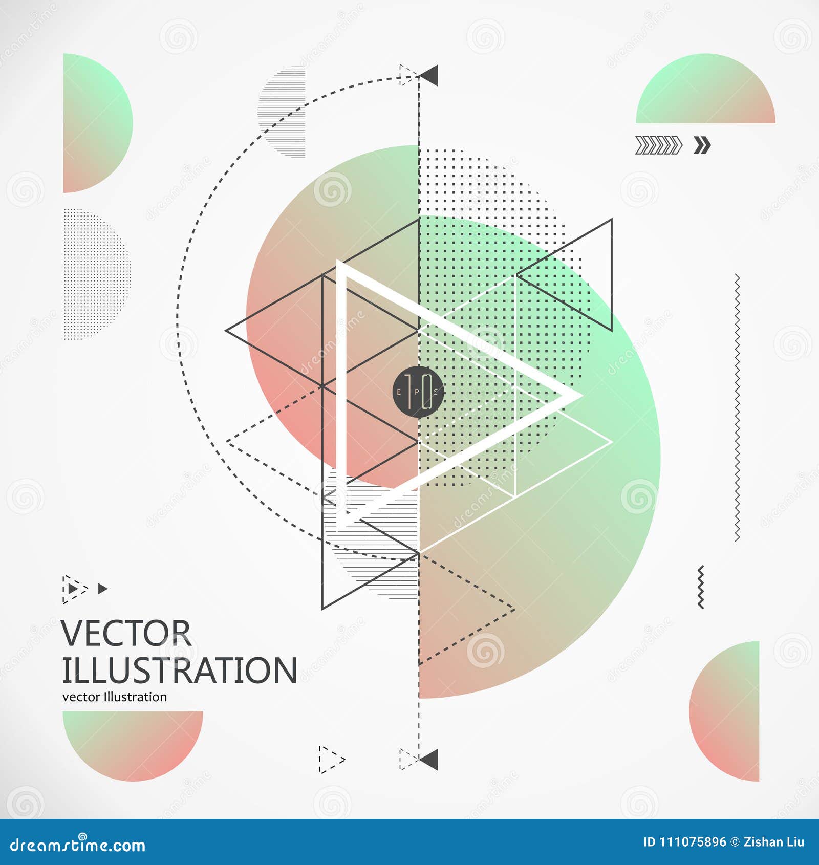 Abstract Graphic Design Consisting of Geometric Figures. Stock Vector ...
