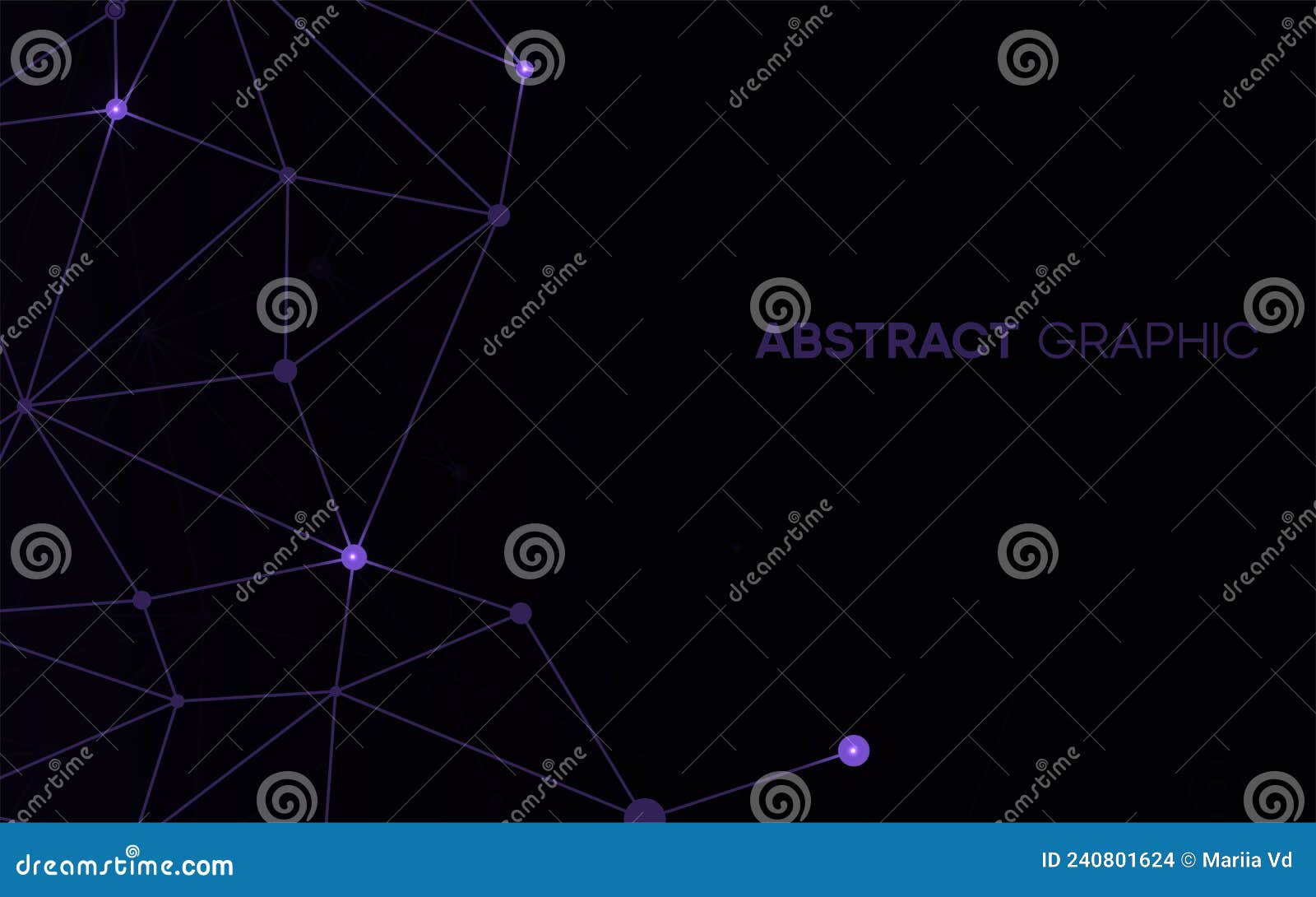 Abstract Graphic Design with Purple Plexus Line. Geometric Polygon ...